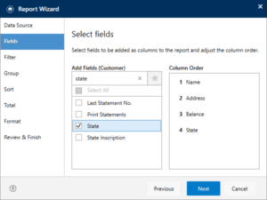 Report Wizard - Global Data 365
