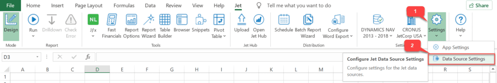 Create A Dynamics NAV 2013 To 2018 - SQL Server Data Source With Jet Reports
